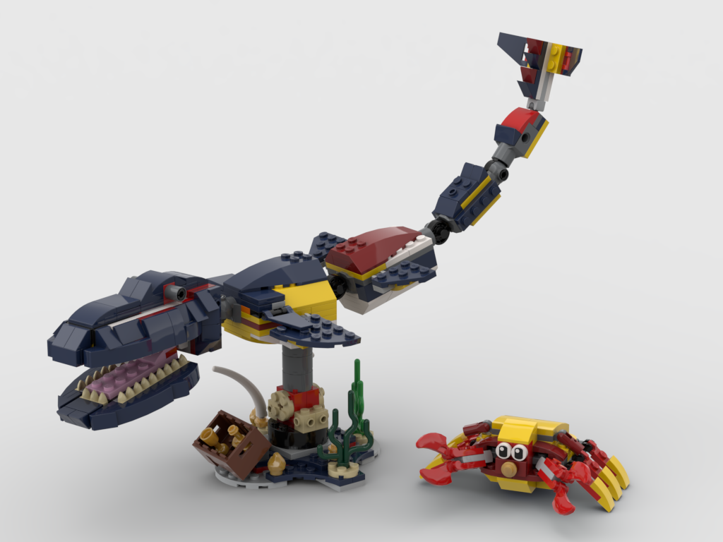 Moc 3 To 1 Sea Dinosaur Mosasaurus Alternative Build Build From Se