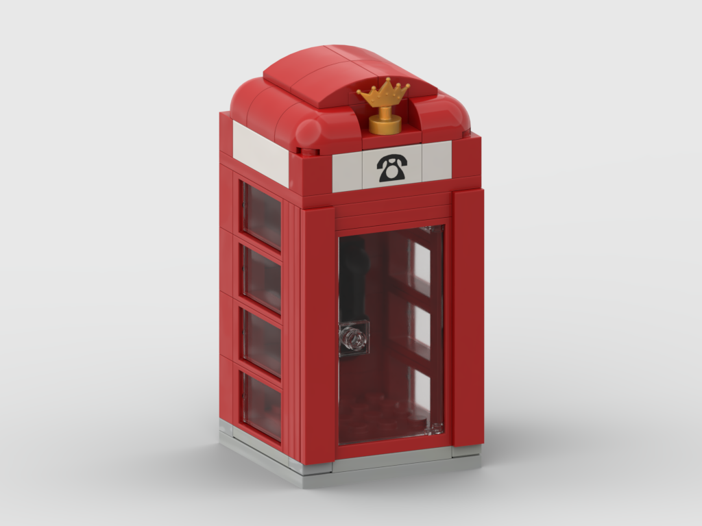 Classic Red Phone Booth – Free Building MOC Instructions – How to build it