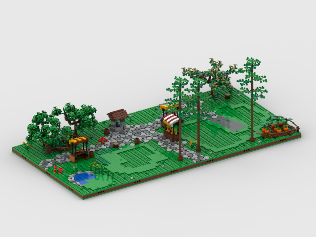 MOC - Medieval Town Diorama - display for set 10332 medieval town squa ...