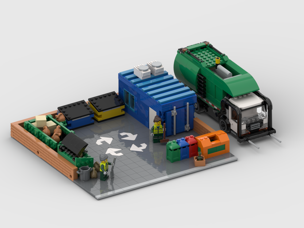 MOC - Display for set 60495-1 - Recycling Truck – How to build it