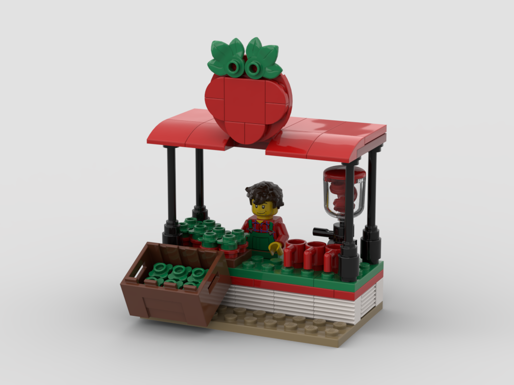 MOC - Strawberries Stand – How to build it