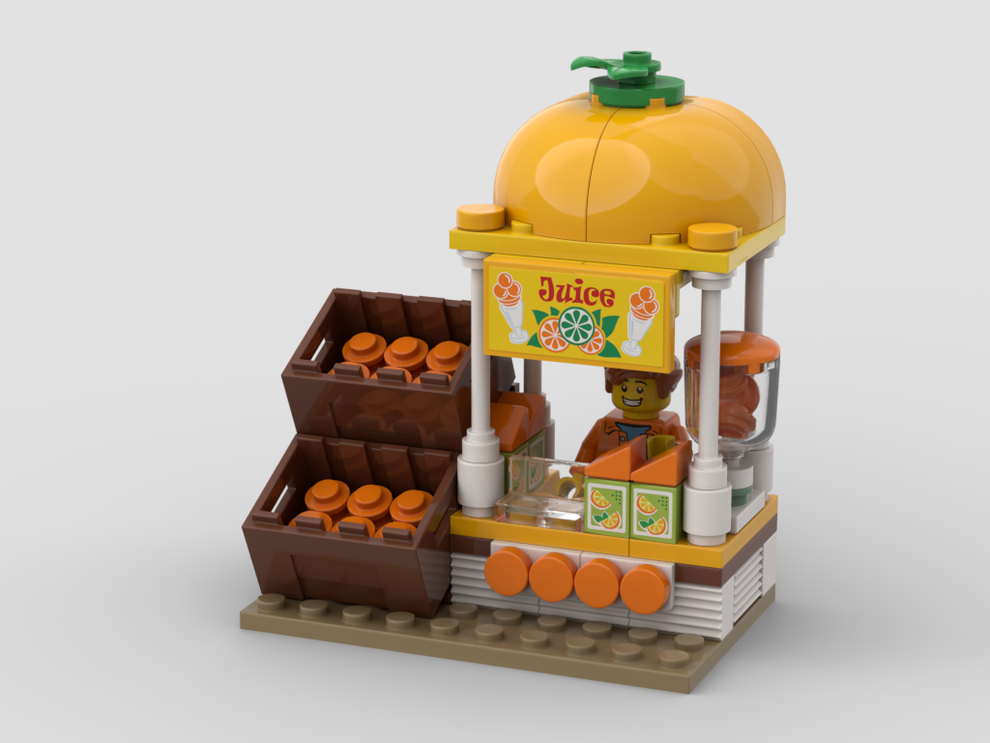 MOC - Orange Juice Stand – How to build it